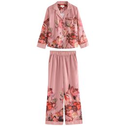 B By Ted Baker Pyjama Damen Gr&ouml;&szlig;e XS beige / pink / rot Winterkleid
