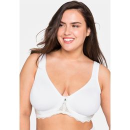 sheego Damen T-Shirt-BH mit B&uuml;gel und nahtrlosen Cups, wei&szlig;, Gr&ouml;&szlig;e 90C