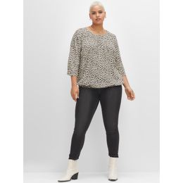 sheego Gro&szlig;e Gr&ouml;&szlig;en Tunika mit Animal-Print, ecru bedruckt, Gr&ouml;&szlig;e 46 - Damen