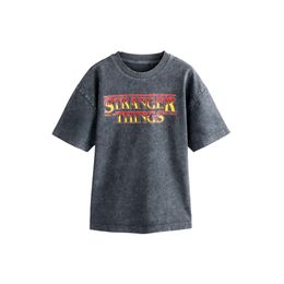 next T-Shirt 'Stranger Things' Jungen Gr&ouml;&szlig;e 164 gelb / anthrazit / rot