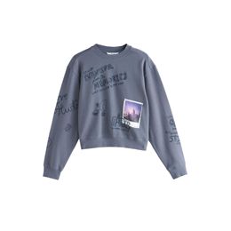 next Sweatshirt 'Conversational Sketch' Damen Gr&ouml;&szlig;e XXL navy / saphir / offwhite