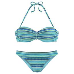 Lascana Bikini Damen Gr&ouml;&szlig;e XS t&uuml;rkis / kobaltblau / royalblau / himmelblau / gelb