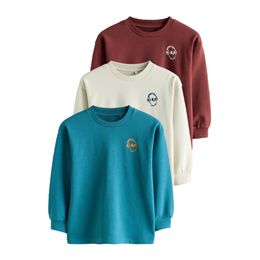 next Sweatshirt Jungen Gr&ouml;&szlig;e 134 blau / rot / wei&szlig;