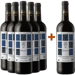 Ch&acirc;teau les Graves de Viaud 5+1 Paket "R&eacute;serve" C&ocirc;tes Bourg Merlot 2019 Trocken - Bordeaux &ndash; Probierpaket AOP