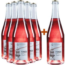 La Piana Winery 5+1 Paket Fondo Punto Zero Rosato di Castelvetro Lambrusco Grasparossa 2021 Trocken - Emilia Romagna &ndash; Probierpaket DOC