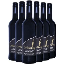 Weinkellerei Weink&ouml;nig 6er-- Merlot Halbtrocken - Keine Region angegeben &ndash; Probierpaket Entalkoholisierter Wein