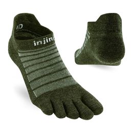 injinji Run Lightweight No-Show Merino Wool Bekleidung Unisex gr&uuml;n