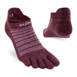 injinji Run Lightweight No-Show Merino Wool Bekleidung Unisex rot