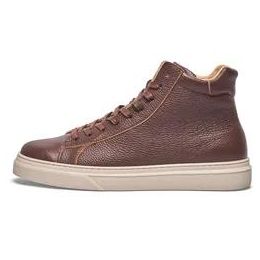Sneaker Henry Stevens "Travis MTS", Herren, Gr. 42, braun (dunkelbraun), Kalbsleder, Schuhe Sneaker