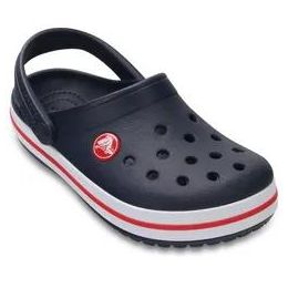 Clog Crocs "Crocband Clog", Kinder, Gr. 24, blau (navy, rot), CrosliteTM, kontrastfarbene Details, Schuhe Clog, Sandale, Sommerschuh, Badeschuh mit L&uuml;ftungs&ouml;ffnungen
