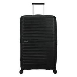 Hartschalen-Trolley American Tourister "FASTFORWARD, verschiedene Gr&ouml;&szlig;en und Farben", Gr. B/H/T: 50cm x 78cm x 30cm 108 l, schwarz (flash schwarz), Polypropylen, unifarben, Koffer, Hartschalen-Koffer personalisierbar TSA-Schloss Volumenerweiterung