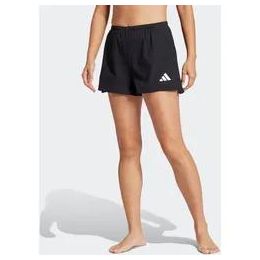 Badeshorts Adidas PERFORMANCE "BEACH SHORT W", Damen, Gr. L, N-Gr, schwarz-wei&szlig; (schwarz, wei&szlig;), Obermaterial: 100% Polyester, Badehosen Badeshorts