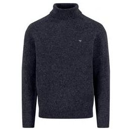 Rollkragenpullover Fynch-Hatton, Herren, Gr. 4XL, navy, Strick, Obermaterial: 65% Wolle, 30% Nylon, 5% Alpaka, meliert, normal h&uuml;ftbedeckend, Rundhals, B&uuml;ndchen, Pullover Rollkragenpullover, im Strick-Look meliert