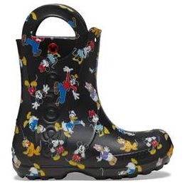 Gummistiefel Crocs "Kids' Mickey & Friends Handle It", M&auml;dchen, Gr. 32, multifarben, CrosliteTM, kontrastfarbene Details, Schuhe Gummistiefel, Regenstiefel, Matschstiefel mit coolem Motiv
