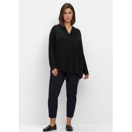 sheego Damen 7/8-Hose mit Schlupfbund, schmale Form, nachtblau, Gr&ouml;&szlig;e 42