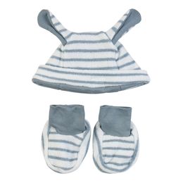 Petit Bateau M&uuml;tze und Stiefeletten Set Gr&ouml;&szlig;e XXXS grau / wei&szlig;