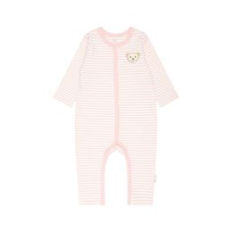 Steiff Baby-Strampler mit Knopfleiste - Damen - Gr. 86 - rosa/gestreift