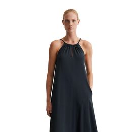 Marc O'Polo Jerseykleid MARC O'POLO "mit TENCEL&trade; Modal", Damen, Gr. L, Normalgr&ouml;&szlig;en, blau (m886), Obermaterial: 48% Modal, 47% Baumwolle, 5% Elasthan, unifarben, loose fit lang, Rundhals, Kleider Jerseykleid