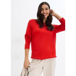 bonprix Feinstrickpullover, rot