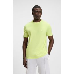 Rundhalsshirt BOSS Green "Tee", Herren, Gr. XL, light, pastel grün337, Single Jersey, Obermaterial: 95% Baumwolle, 5% Elasthan, regular fit hüftlang, Rundhals, eng eingefasste Kante, Shirts, mit gummiertem Kontrast-Logo