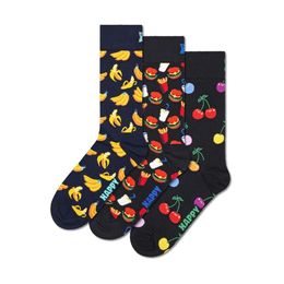 Happy Socks Socken 'Classic Banana' Damen Gr&ouml;&szlig;e 41/46 navy / gelb / gr&uuml;n / rot