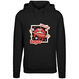 F4NT4STIC Sweatshirt 'Lips like sugar retro fashion Valentinstag' Damen Gr&ouml;&szlig;e S rot / schwarz / wei&szlig;