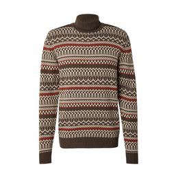 Blend Pullover Herren Gr&ouml;&szlig;e M beige / mokka / rostrot