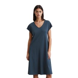Marc O'Polo Jerseykleid MARC O'POLO "mit TENCEL&trade; Modal", Damen, Gr. XXS, Normalgr&ouml;&szlig;en, blau (m886), Obermaterial: 48% Modal, 48% Baumwolle, 4% Elasthan, unifarben, figurbetont knielang, V-Ausschnitt, Kleider Jerseykleid