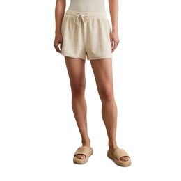Marc O'Polo Shorts MARC O'POLO "aus softem Baumwolle-Mix", Damen, Gr. L, Normalgr&ouml;&szlig;en, beige (m195), Obermaterial: 80% Baumwolle, 20% Polyester, unifarben, skinny fit kurz, Hosen Shorts
