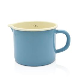 Karl Krüger Em. Milchtopf blau, Ø 12 cm, Inh. 1 l