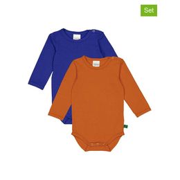 Fred's World by GREEN COTTON Fred ́s World by GREEN COTTON 2er-Set: Bodys "Alfa" in Orange/ Blau - 67% | Größe 98 | Baby-bodys