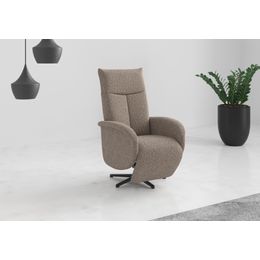 Sit & More TV-Sessel SIT & MORE, B:75cm H:112cm T:82cmcappuccino, 100% Polyester, Sessel, "Glendale", wahlweise mit Aufstehhilfe, 2 Motoren und Akku