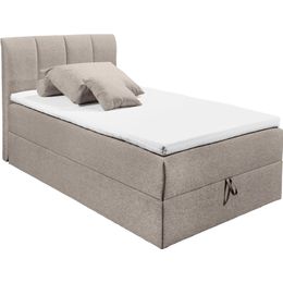 Boxbett ED EXCITING DESIGN ""Granada" OTTOs Choice, Topseller inkl. Bettkasten und Topper", schlamm colet 35, B:122cm L:213cm, 100% Polyester, Komplettbetten, erhältlich in den Größen 120x200cm & 180x200cm