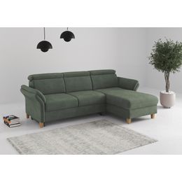 Ecksofa Home Affaire, B:253cm H:84cm T:166cmjungle, 90% Polyester, 10% Polyamid, Sofas, "Glendale, L-Form", inkl. Kopfteilverstellung, wahlweise mit