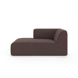 Ottomane RAUM.ID "Merid Chaiselongue, Maße B/T/H: 100/162/70 cm", braun, B:100cm H:70cm T:162cm, 100% Polyester, Sofas, als Modul oder separat verwendbar, für individuelle Zusammenstellung
