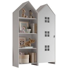 Kleiderschrank Vipack "Set Casami Bruges in trendigem Design, 1 Regal u. 1 Kleiderschrank", korpus weiß, front weiß, B:115,2cm H:171,3cm T:37cm, Holzwerkstoff, Schränke, variable Typenanordnung, Kleiderschrank mit Böden und Kleiderstange