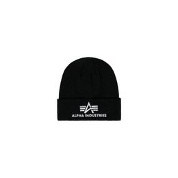 Skimütze Alpha Industries "3D Beanie", Herren, Gr. onesize, schwarz, silber, Obermaterial: 100% Polyacryl, Mützen