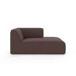 Ottomane RAUM.ID "Merid Chaiselongue, Maße B/T/H: 100/162/70 cm", braun, B:100cm H:70cm T:162cm, 100% Polyester, Sofas, als Modul oder separat verwendbar, für individuelle Zusammenstellung