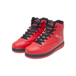 Ewing Damen Trainingsschuh "Ewing Rebound by Ewing 33 HI Non Strap", Gr. 10,5rot, schwarz, wei&szlig;, Leder, Schuhe