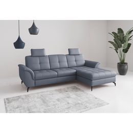 Sit & More Ecksofa SIT & MORE, T:164cmgraublau, Wohnzimmer, Sofas, "Zora"