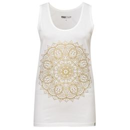 YOGISTAR.COM Top 'Mandala' Damen Gr&ouml;&szlig;e S gold / wei&szlig;