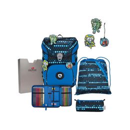 DerDieDas ErgoFlex Easy Exklusiv Superflash - Schulranzen Set 5 tlg. 950g (Paradise) in Blue Robot | Gr.: onesize