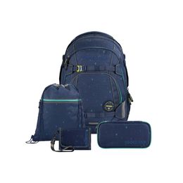Coocazoo Schulrucksack-Set MATE, Mäppchen Neon Pull-Over in Happy Raindrops | Gr.: onesize