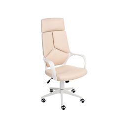 Beliani Bürostuhl DELIGHT in Beige/Weiß - (W) 64 x (H) 116 x (L) 64 cm | Gr.: onesize