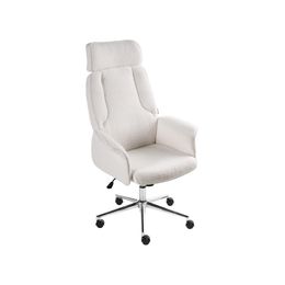 Beliani Bürostuhl PILOT in Weiß/Silber - (W) 72 x (H) 117 x (L) 72 cm | Gr.: onesize