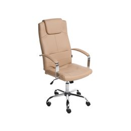 Beliani Bürostuhl WINNER in Beige/Silber/Schwarz - (W) 60 x (H) 112 x (L) 60 cm | Gr.: onesize