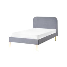 Beliani Doppelbett FLAYAT in Grau/Gold - (W) 133 x (H) 109 x (L) 215 cm | Gr.: onesize