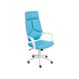 Beliani Bürostuhl DELIGHT in Blau/Weiß - (W) 64 x (H) 116 x (L) 64 cm | Gr.: onesize