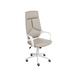 Beliani Bürostuhl DELIGHT in Beige/Weiß - (W) 64 x (H) 116 x (L) 64 cm | Gr.: onesize
