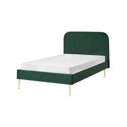 Beliani Doppelbett FLAYAT in Gr&uuml;n/Gold - (W) 133 x (H) 109 x (L) 215 cm | Gr.: onesize